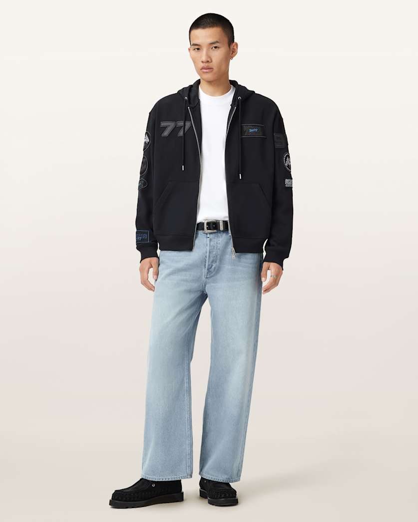 Williams X AllSaints Apex Zip Sweatshirt Jet Black | ALLSAINTS US
